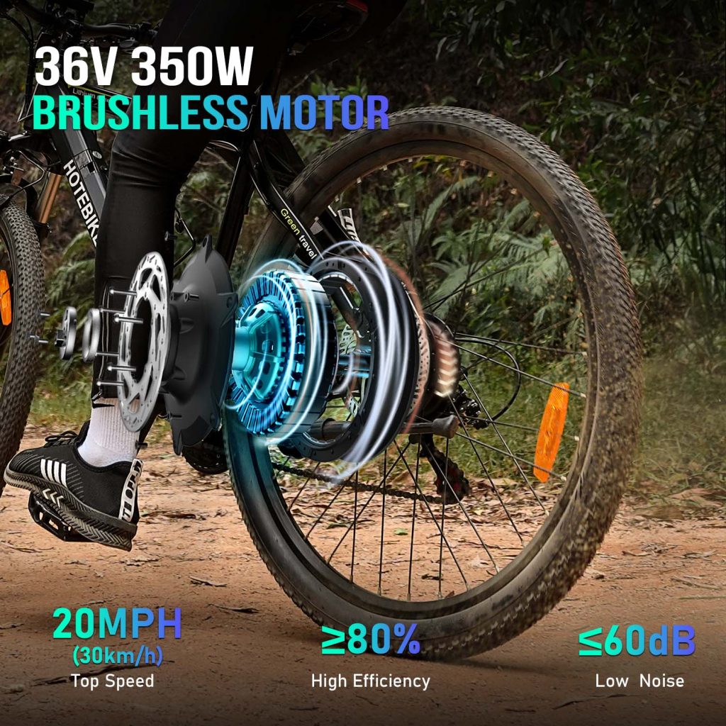 36V 350W 26" Electric Bike for Adults With Removable Battery