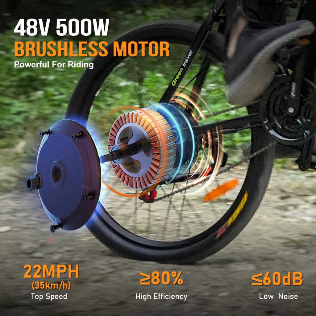 Best electric mountain bike fastest speed 40km 48V 500W ebike motor ...