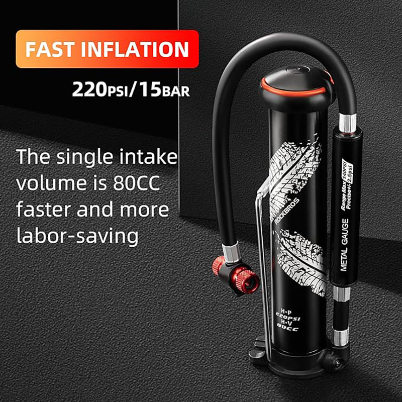 숨겨진 압력 게이지 220psi 컴팩트가 포함된 미니 자전거 펌프