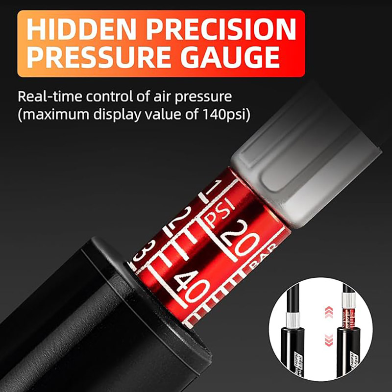 숨겨진 압력 게이지 220psi 컴팩트가 포함된 미니 자전거 펌프