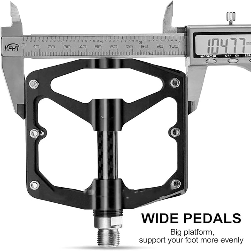 Road Cycling Flat Pedals Lightweight Carbon Fiber