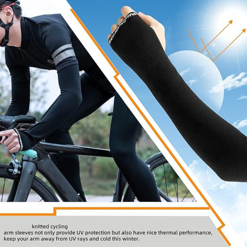 Long Winter Cycling Arm Warmer Knit Waterproof Arm Sleeve
