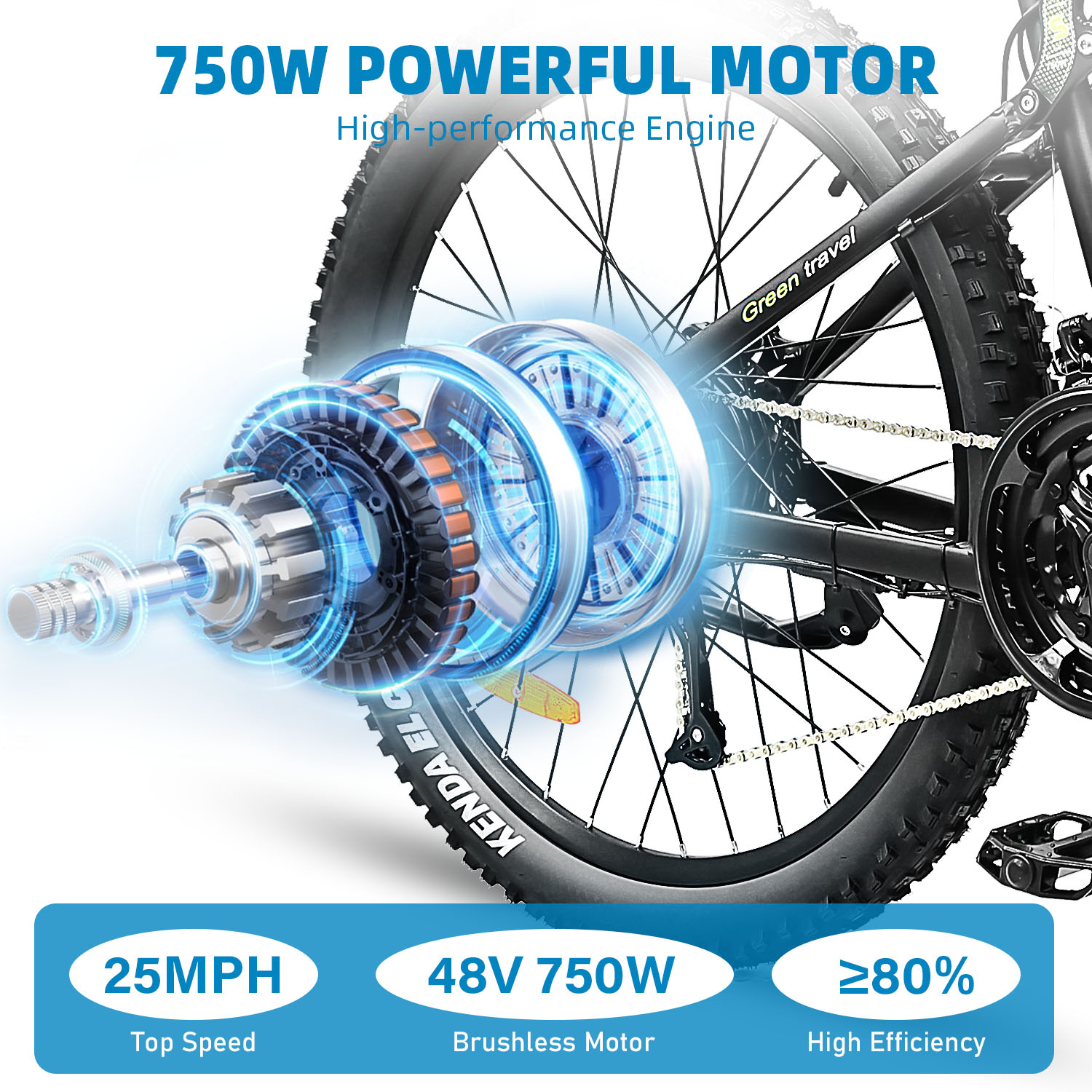 Mountain Full Suspension Electric Bike with Battery